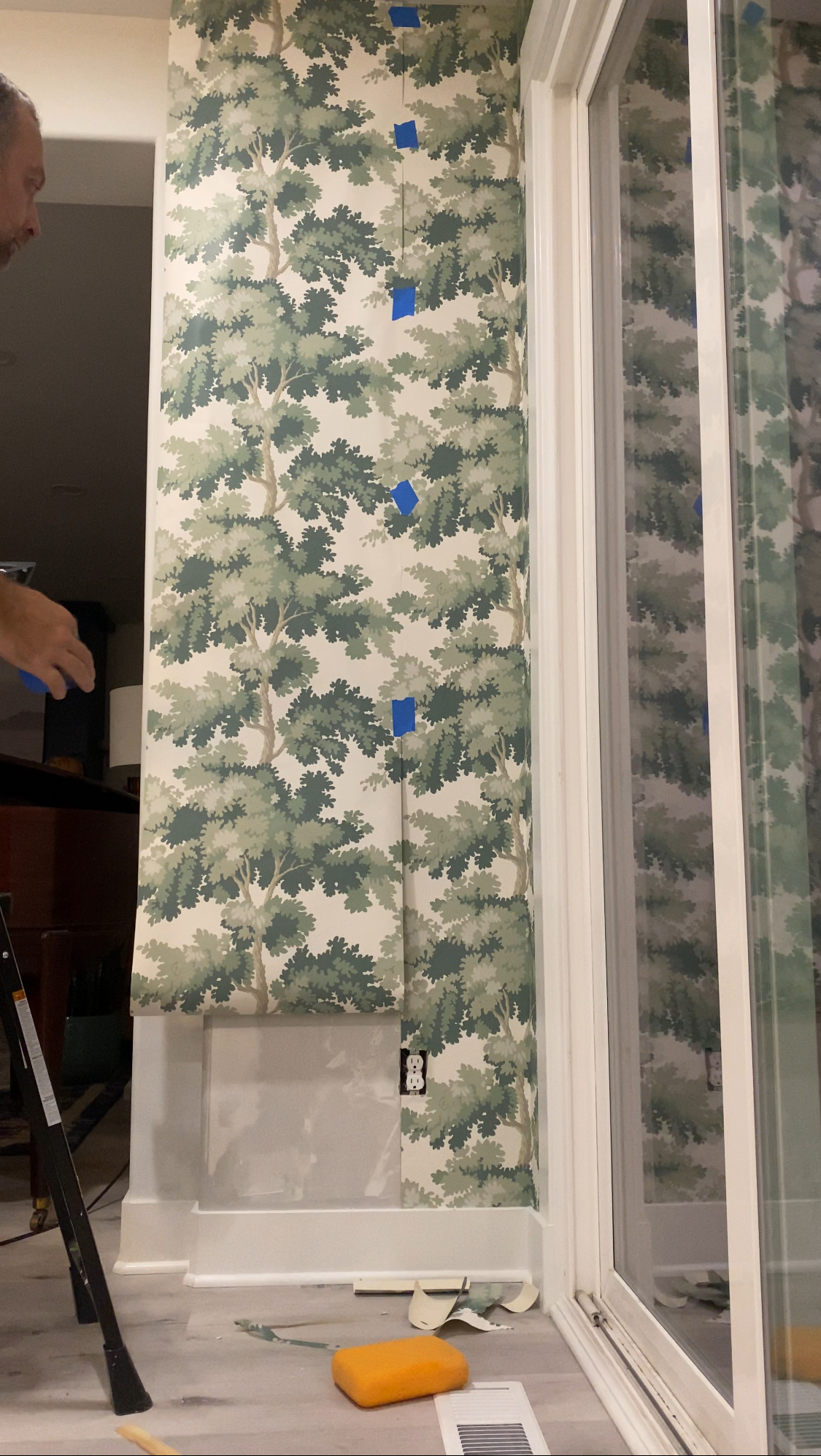 The Perfect Wallpaper Lines Hack: Using Painter’s Tape – Home With Q