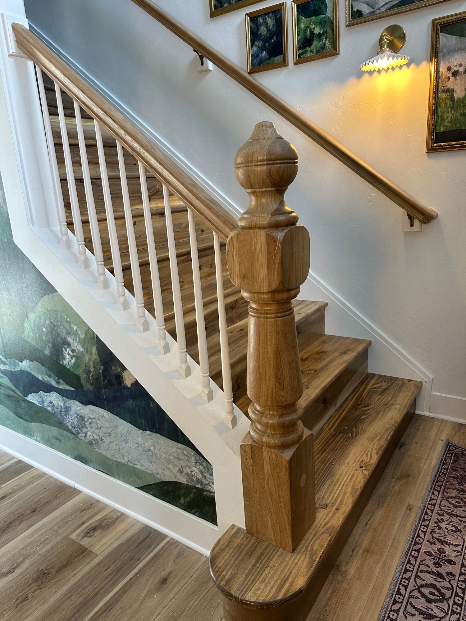 Finding Unique Wood Newel Posts: A Beautiful Staircase Transformation ...